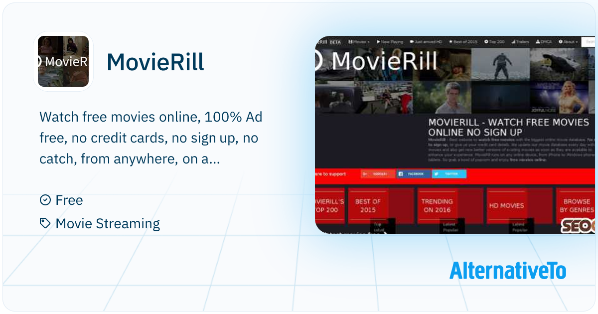MovieRill: Watch free movies online, 100% Ad free, no credit cards, no ...