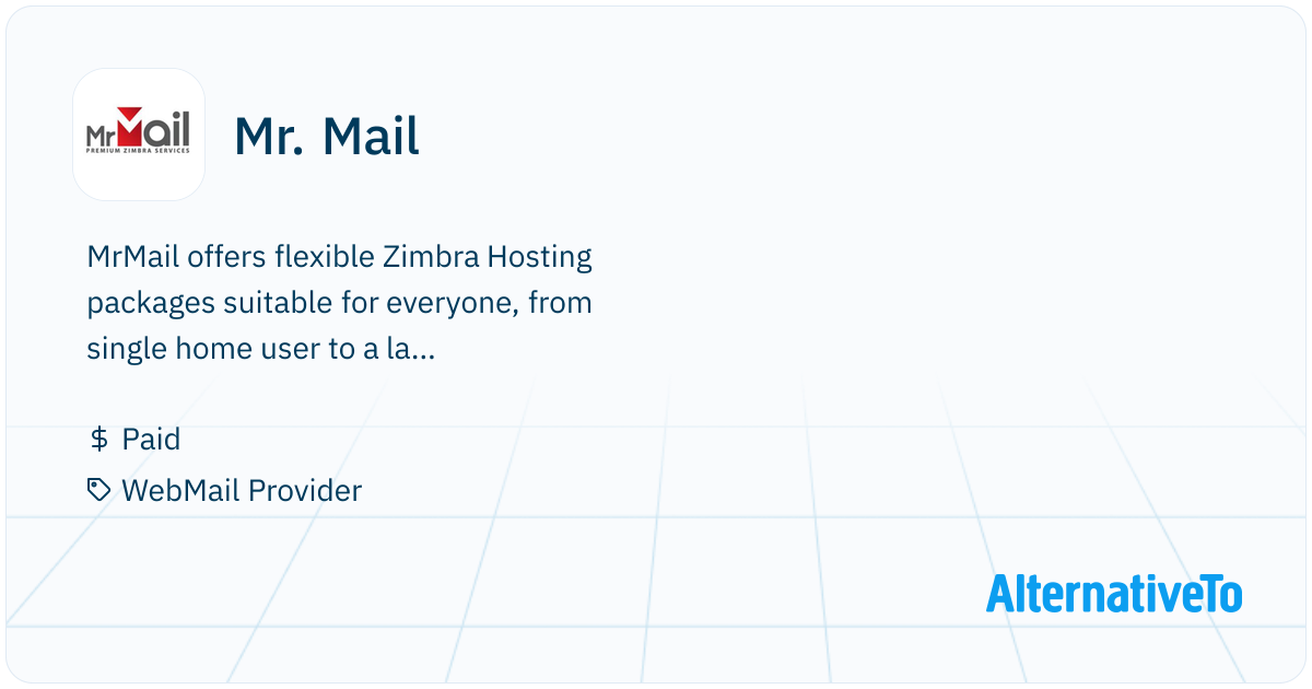 Mr. Mail: MrMail offers flexible Zimbra Hosting packages | AlternativeTo