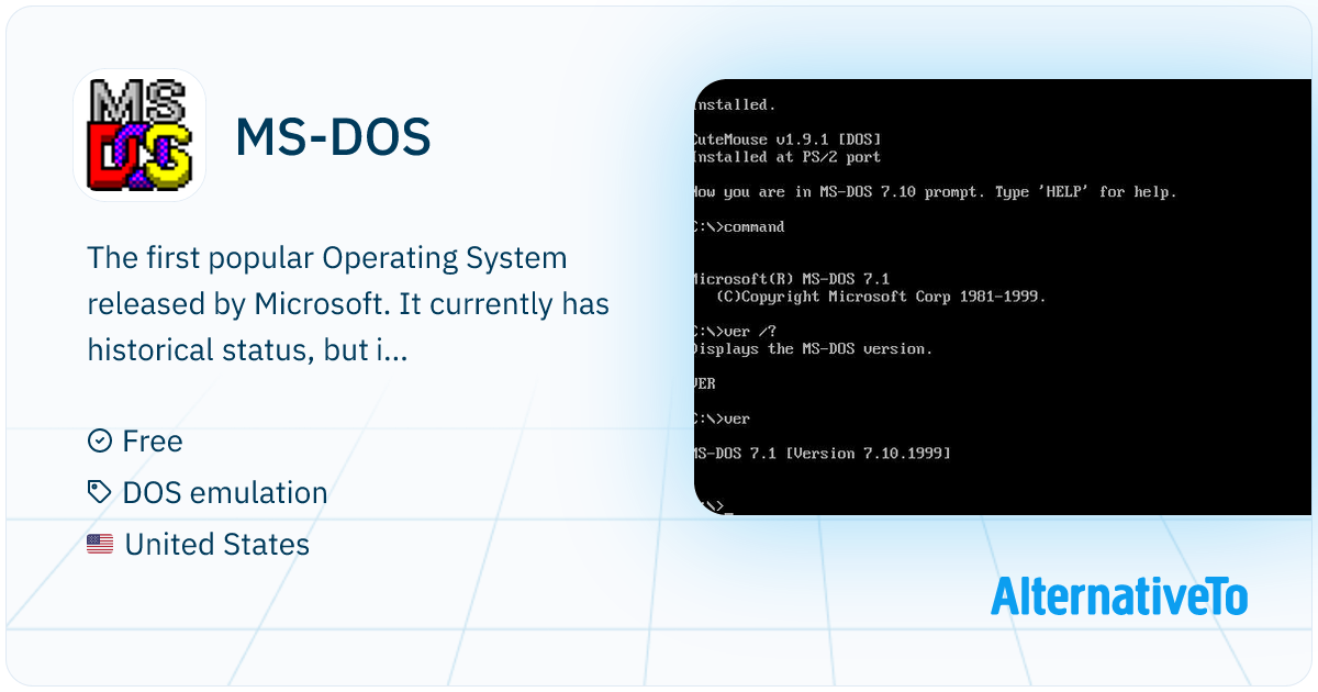 MS-DOS: The first popular Operating System released by Microsoft ...