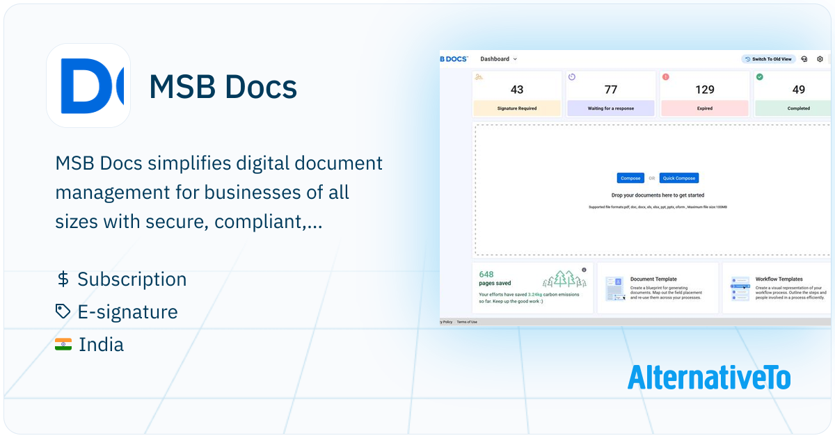 MSB Docs: Simplifies digital document management with secure, compliant ...