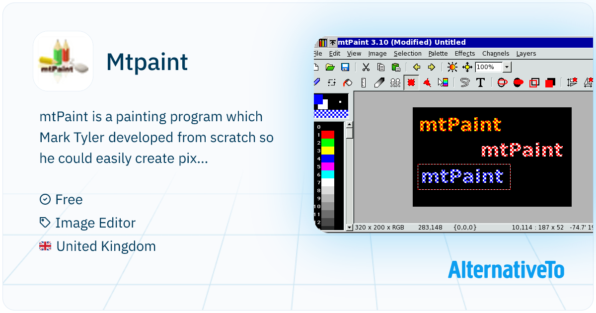 Mtpaint: MtPaint is a painting program which Mark Tyler | AlternativeTo