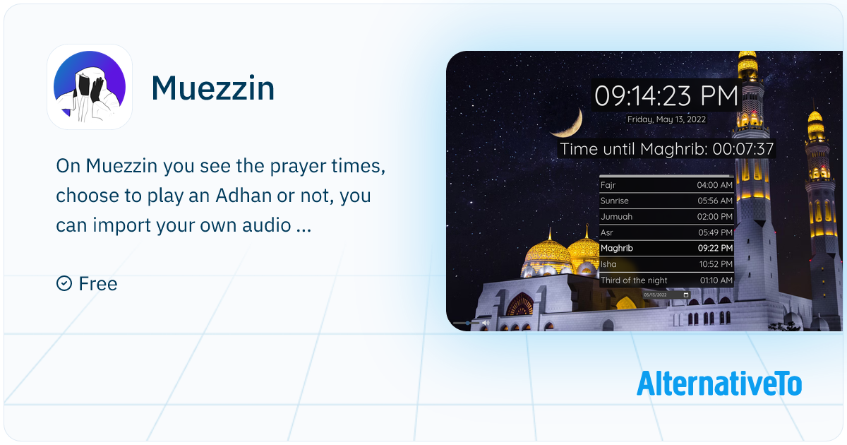 Muezzin: A prayer times (Adhan) and Quran app for Windows, macOS and ...