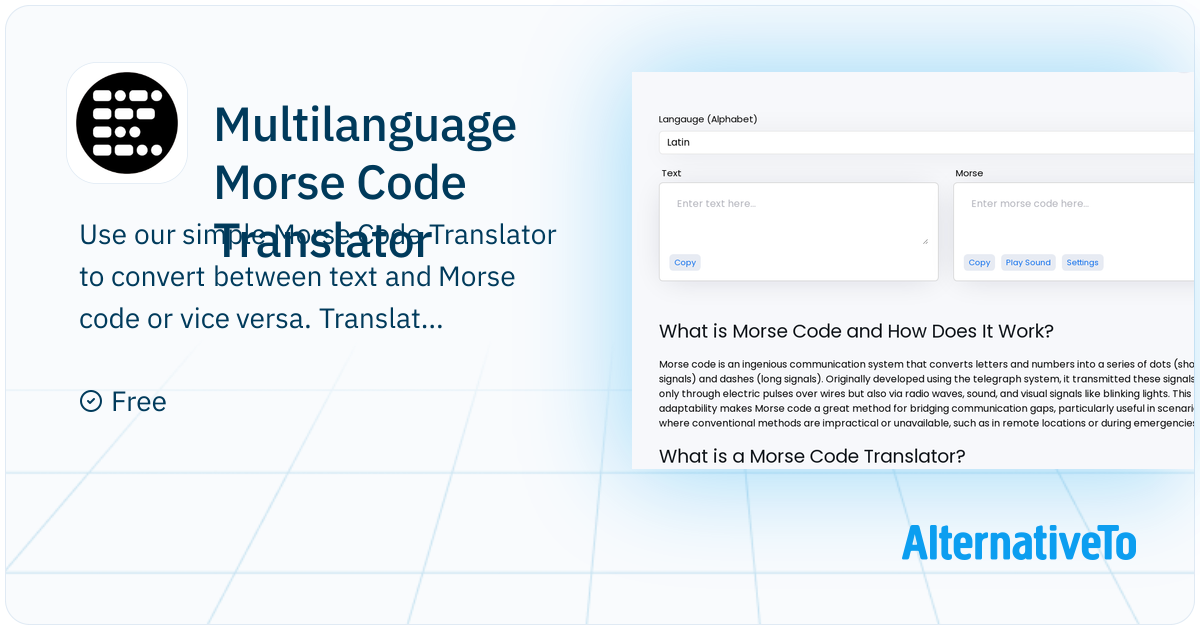 Multilanguage Morse Code Translator: Use our simple Morse Code ...