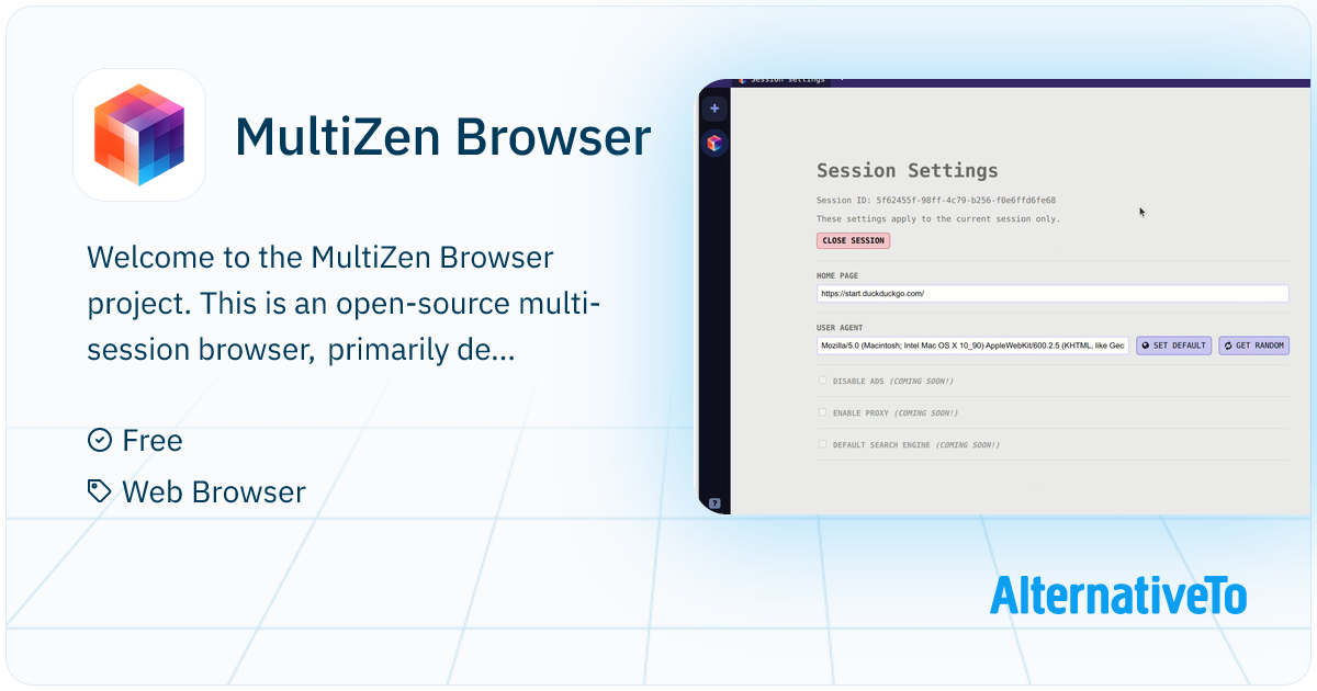 MultiZen Browser: Multi-session privacy focused browser | AlternativeTo