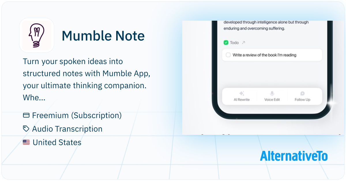Mumble Note: A voice note taker that transcribe what you say into ...