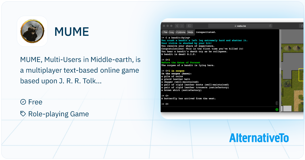 MUME: Multi-Users in Middle-earth, is a multiplayer text-based online ...