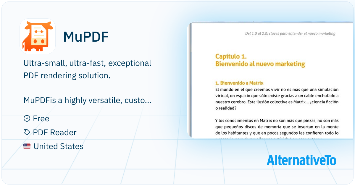 MuPDF: Versatile PDF and XPS renderer with customization | AlternativeTo