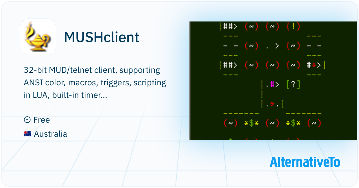 MUSHclient: 32-bit MUD/telnet client, supporting ANSI color | AlternativeTo