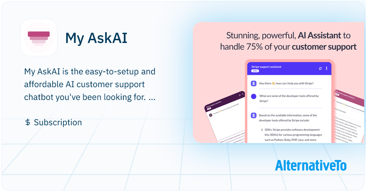 My AskAI: AI customer support chatbot with human handover, trained on ...
