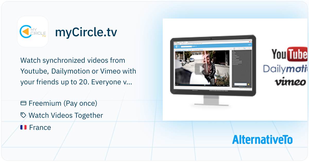 myCircle.tv: Watch synchronized videos from Youtube | AlternativeTo