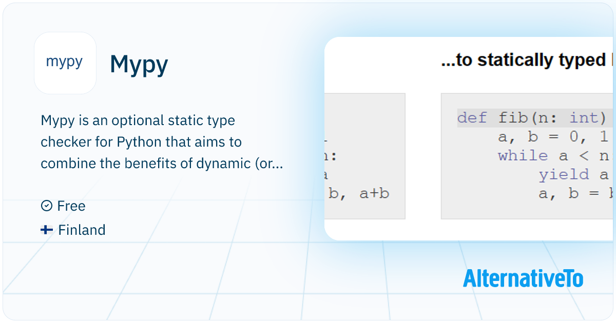 Mypy: Optional static typing for Python | AlternativeTo