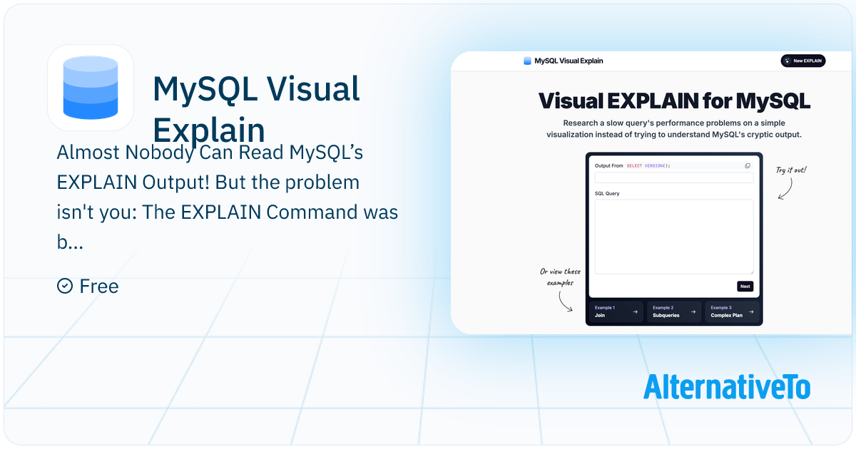 MySQL Visual Explain: Transform MySQL EXPLAIN output to easy-to ...