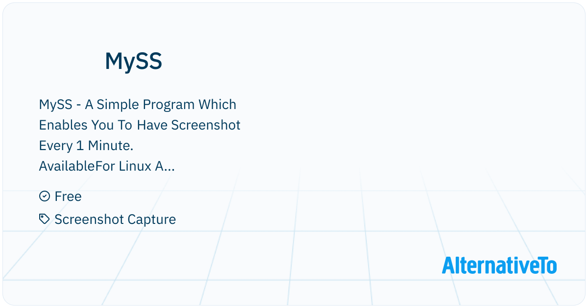 MySS: A Simple Program Which Enables You To Have Screenshot Every 1 ...
