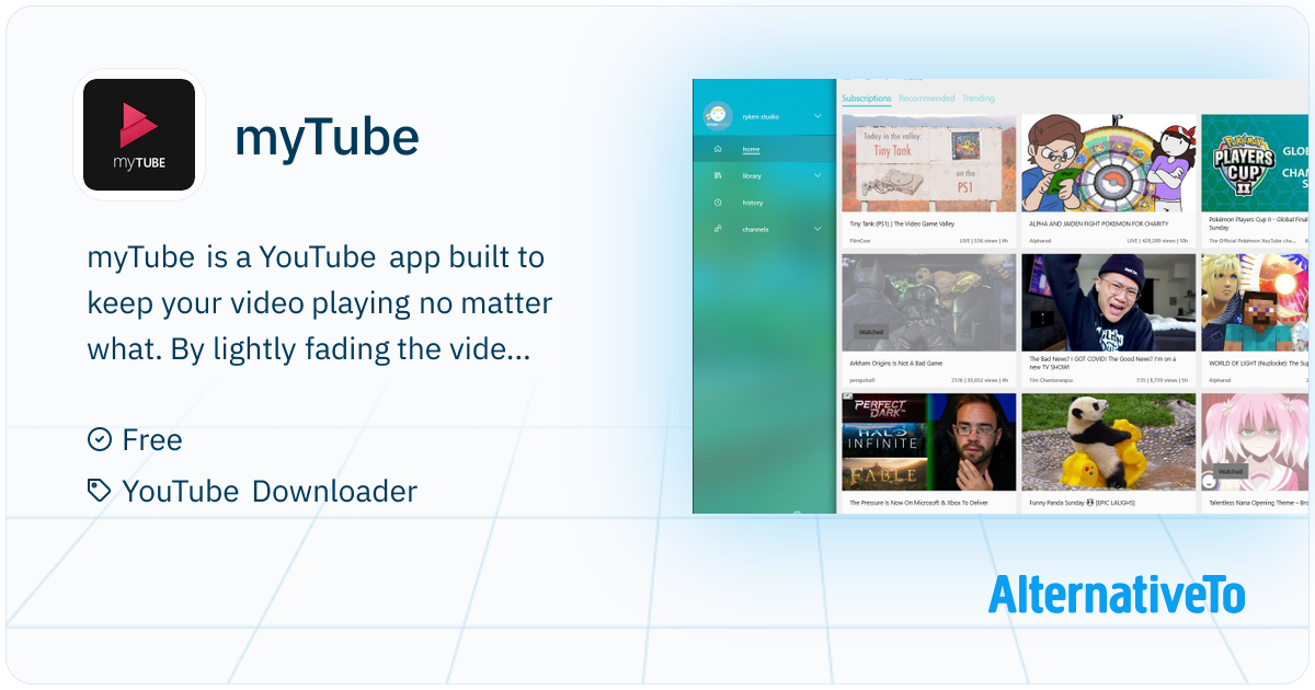 myTube: Windows YouTube player that keeps your video playing no matter ...