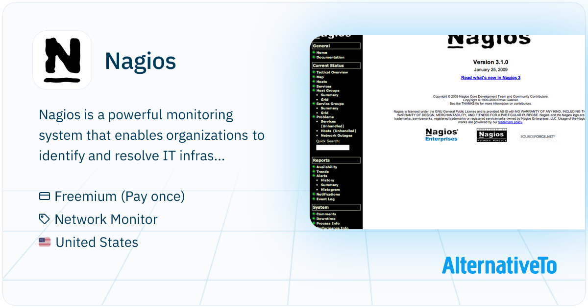 Nagios: Powerful monitoring system licensed under Nagios Enterprises ...