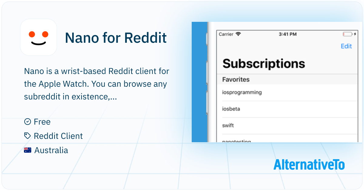 Nano for Reddit: A fully-functioning Reddit client for your Apple Watch ...