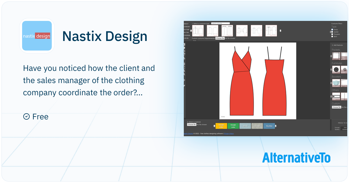 Nastix Design: A free software for online clothes design | AlternativeTo
