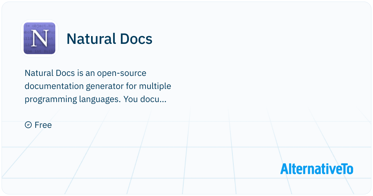 Natural Docs: Open-source documentation | AlternativeTo