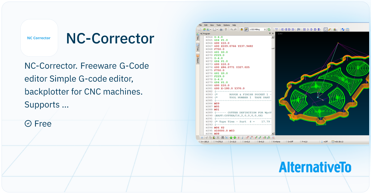 NC-Corrector: Freeware G-Code editor. Simple G-code editor, backplotter ...