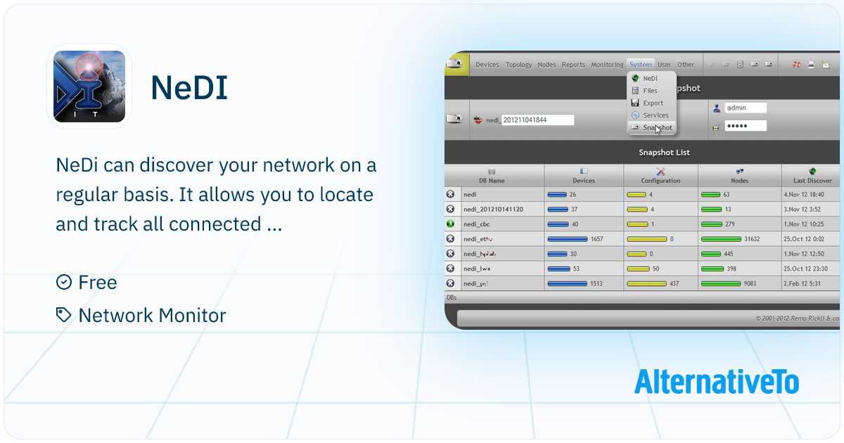 NeDI: NeDi can discover your network on a regular basis | AlternativeTo