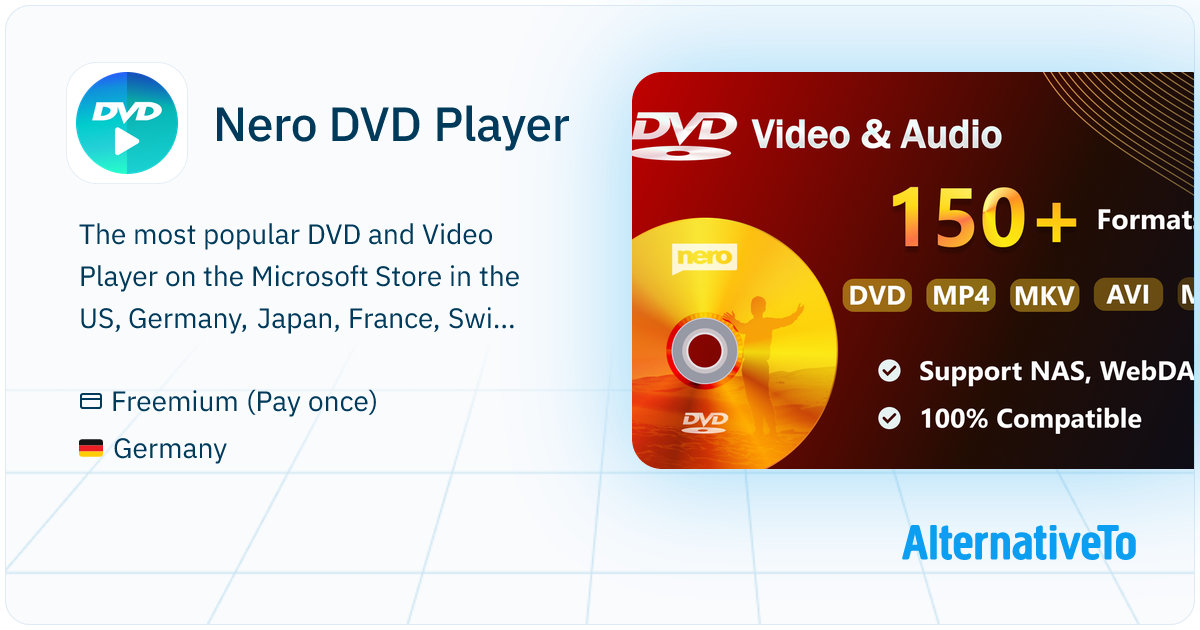 Nero DVD Player: The most popular and compatible DVD player | AlternativeTo