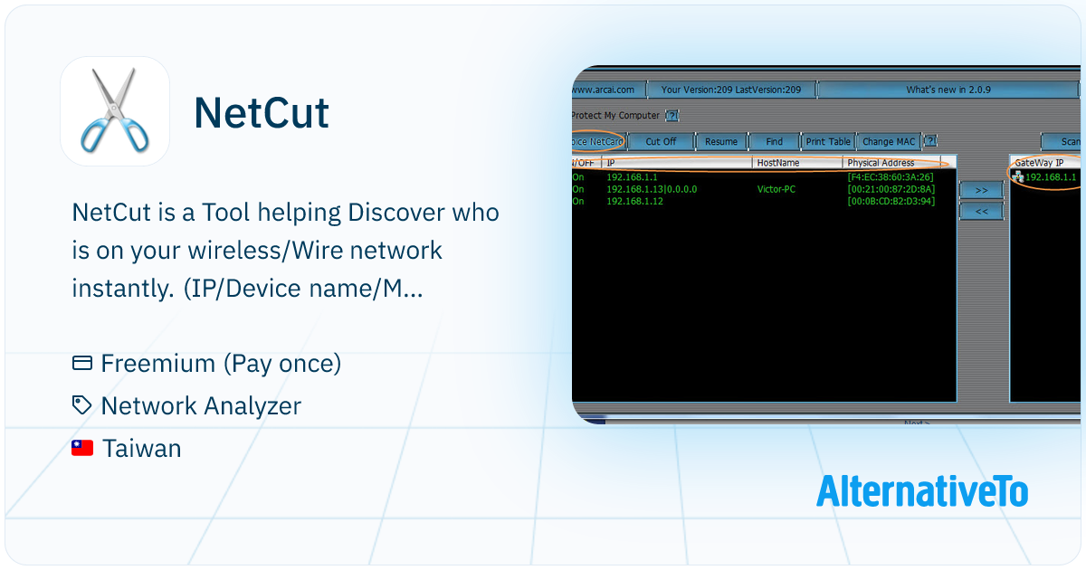 NetCut: Wi-Fi speed control for macOS, Android and Windows | AlternativeTo