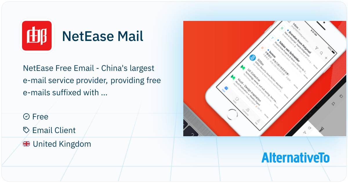 NetEase Mail: NetEase Free Email - China's largest e-mail | AlternativeTo