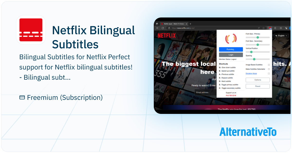 Netflix Bilingual Subtitles: Bilingual Subtitles for Netflix ...