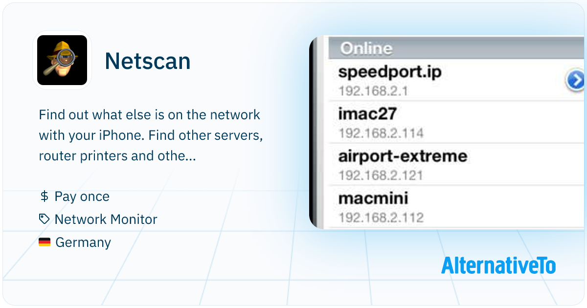 Netscan: Find out what else is on the network with your | AlternativeTo