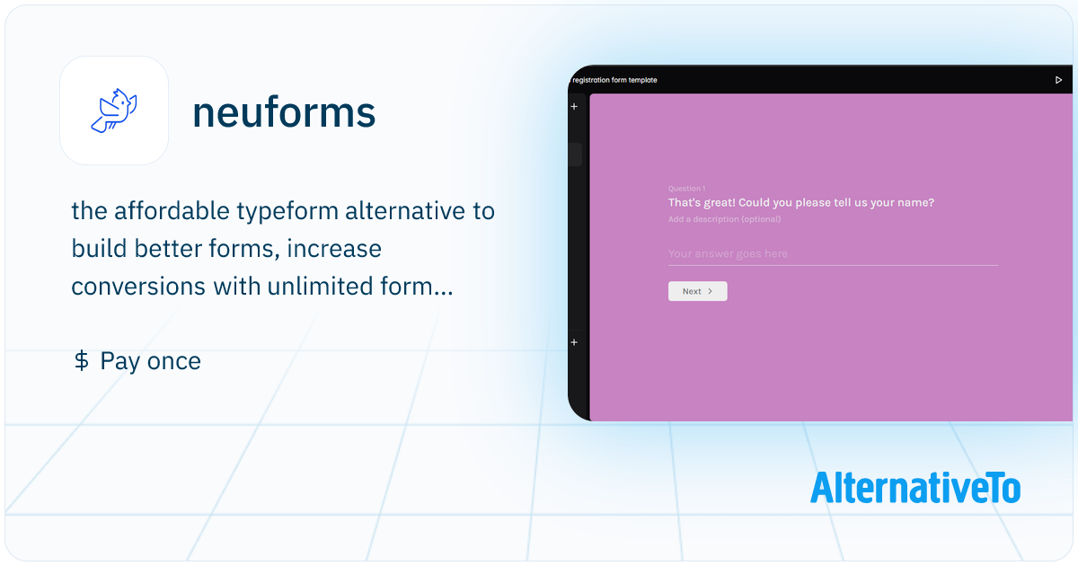 neuforms: The affordable typeform alternative | AlternativeTo