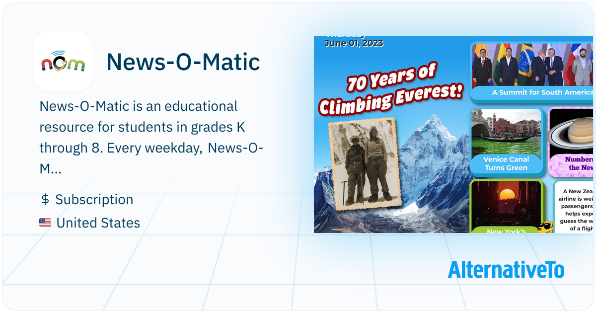 News-O-Matic: An educational resource empowering a love of nonfiction ...