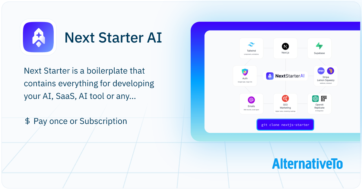 Next Starter AI : NextJs boilerplate with Stripe payment integration ...
