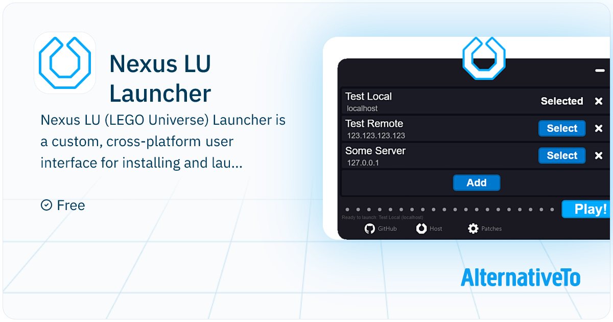 Nexus LU Launcher: Custom launcher for Lego Universe for server ...