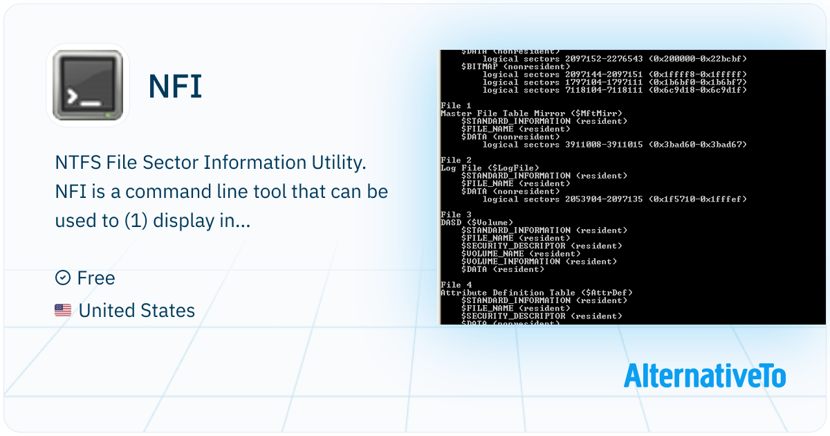 NFI: NTFS File Sector Information Utility | AlternativeTo