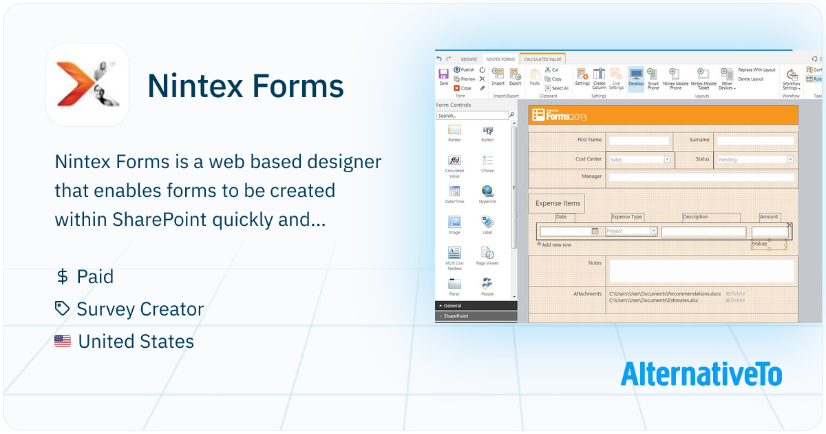 Nintex Forms: Web based designer that enables | AlternativeTo