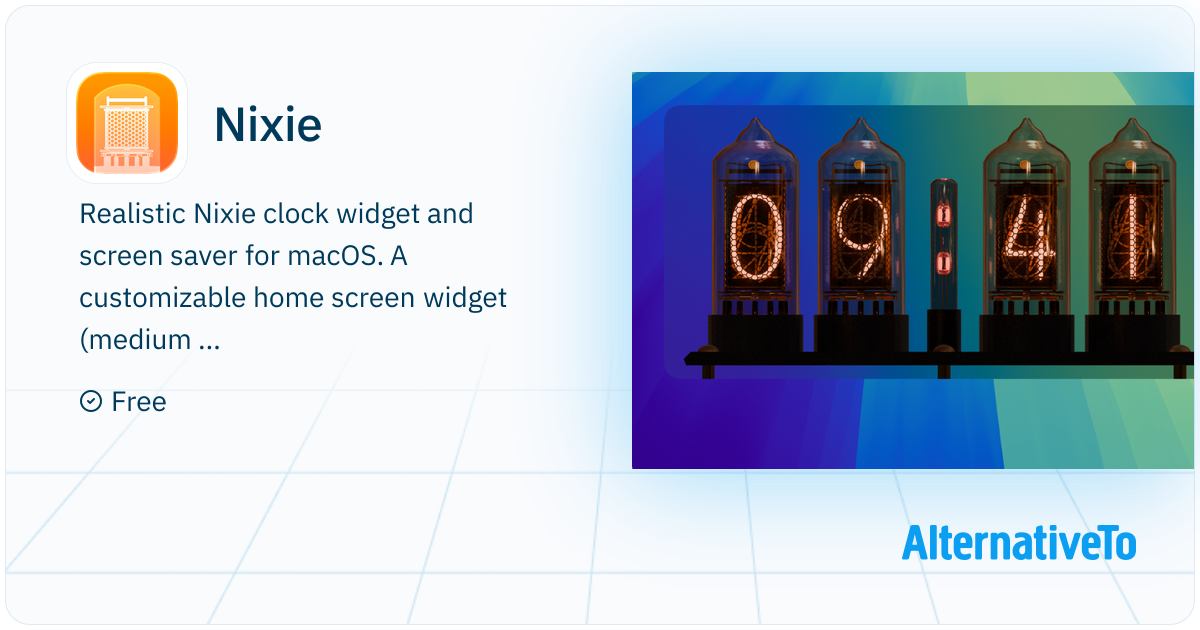 Nixie: Realistic Nixie tube-style clock widget and screen saver for ...