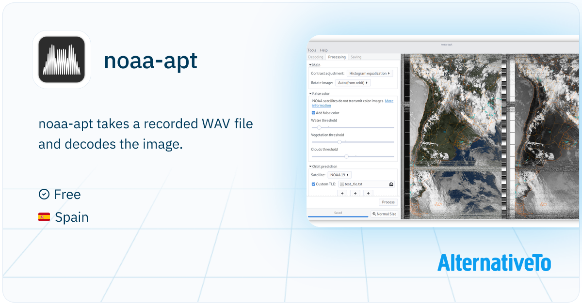 noaa-apt: NOAA APT weather satellite image decoder, for Linux, Windows ...