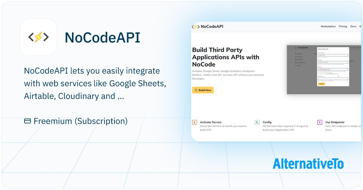NoCodeAPI: Build Third Party Applications APIs without Backend ...