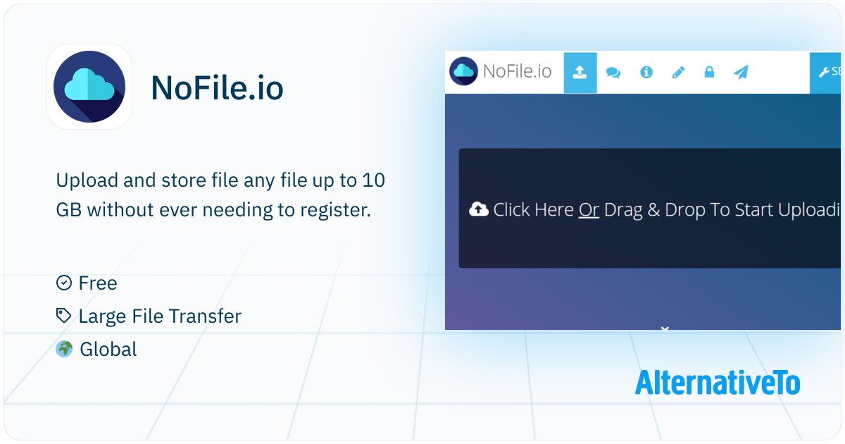 NoFile.io: A simple and fast file storage service | AlternativeTo