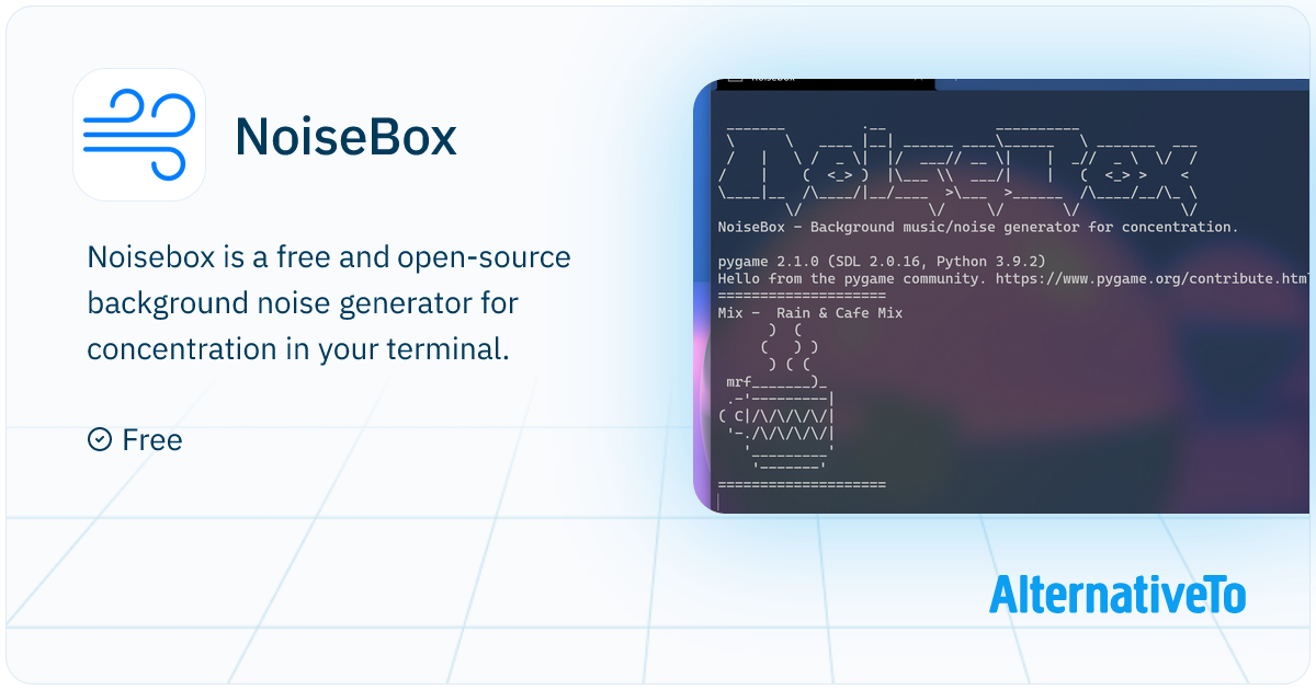 NoiseBox: Terminal-based background noise generator to help with ...