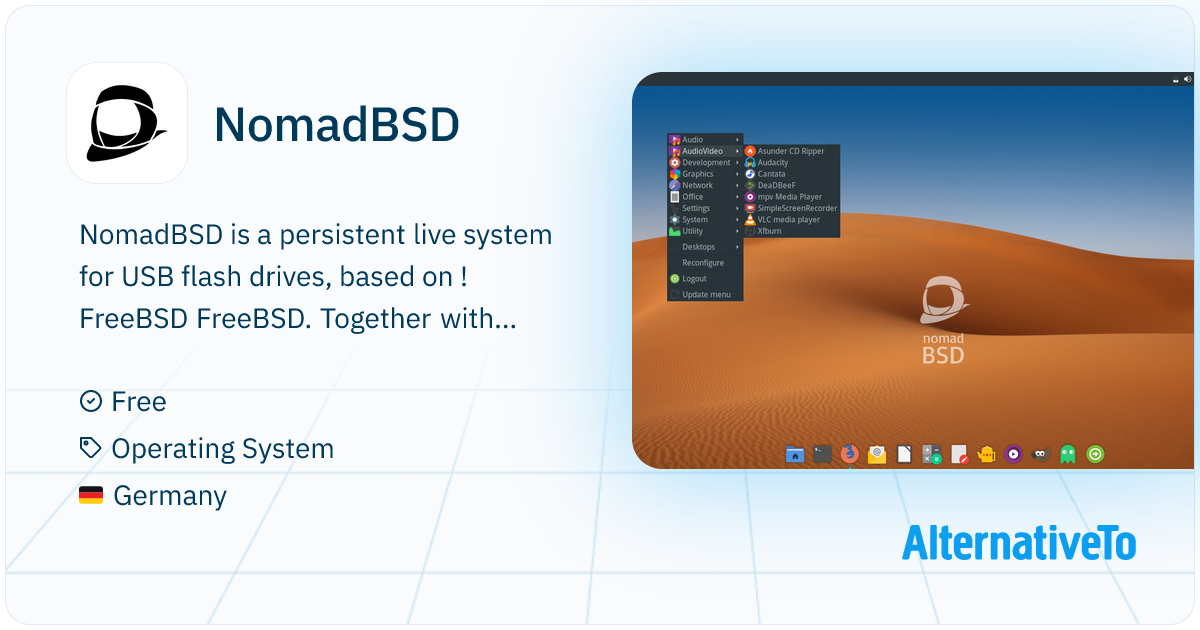 NomadBSD: Persistent live system for USB flash drives, based on FreeBSD ...