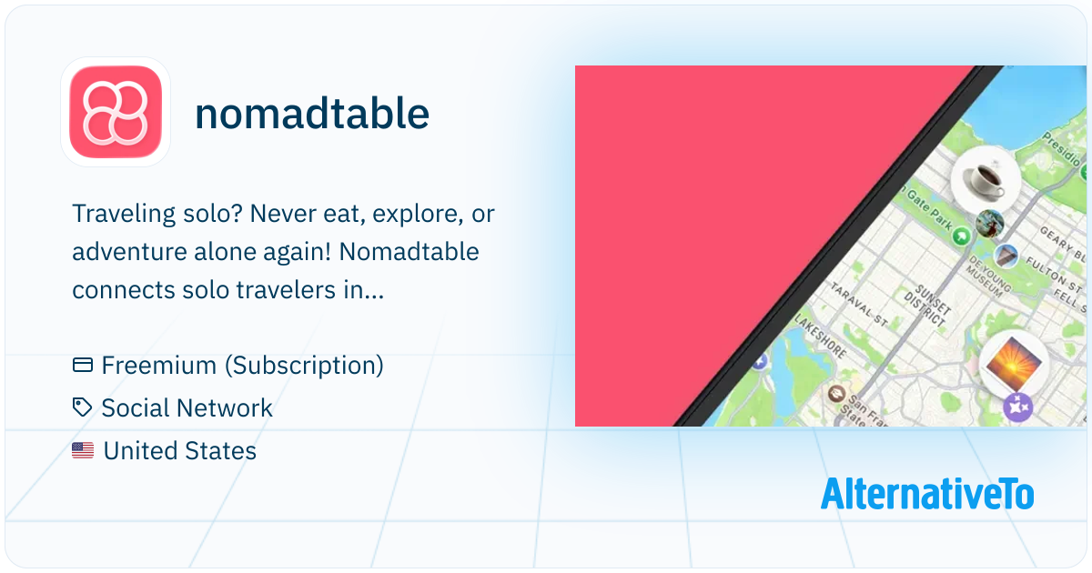 nomadtable: Real-time meetups, group chats, AI suggestions for solo ...