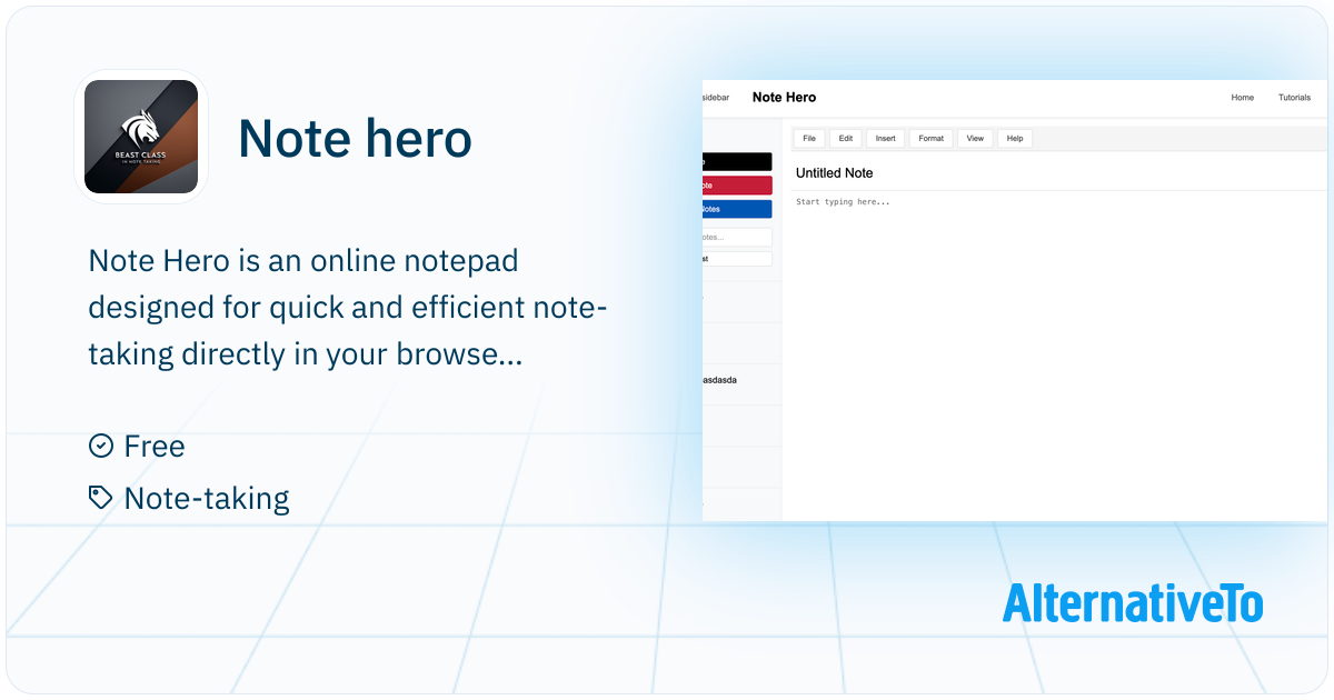 Note hero: A free online notepad with auto-save, formatting, and ...