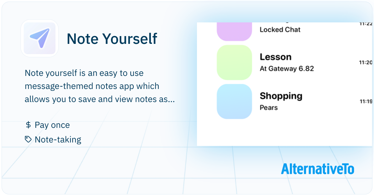 Note Yourself: Note yourself is an easy to use message-themed notes app ...