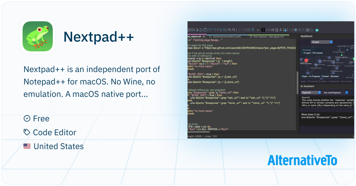 Nextpad++: Native Mac code editor with full Windows feature parity ...