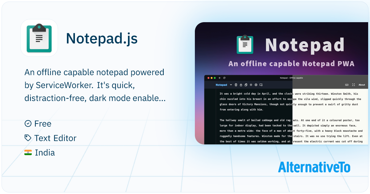 Notepad.js: An offline-capable notepad, which is a progressive web app ...