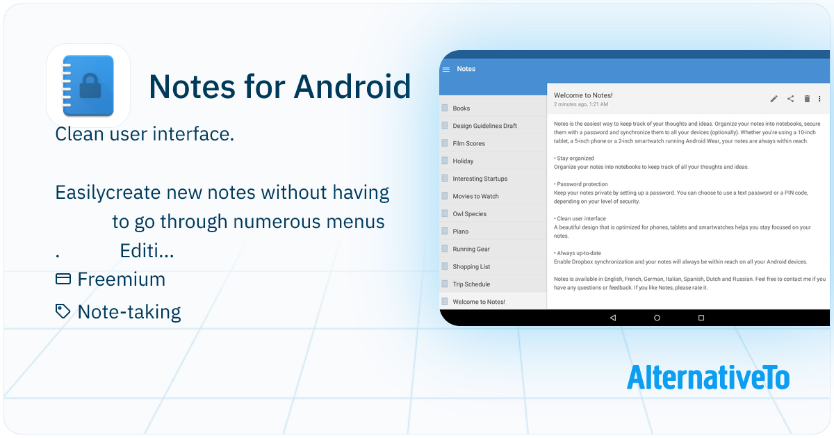 Notes for Android: Notes is the easiest way to create notes on your ...