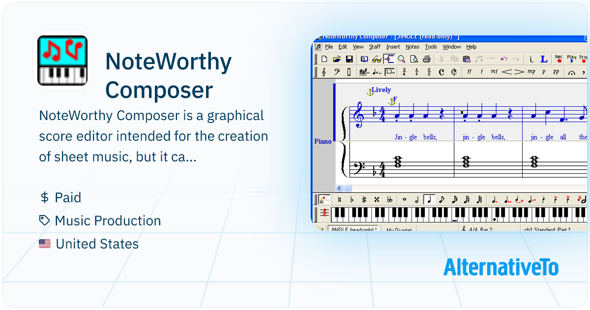 NoteWorthy Composer: Graphical score editor | AlternativeTo