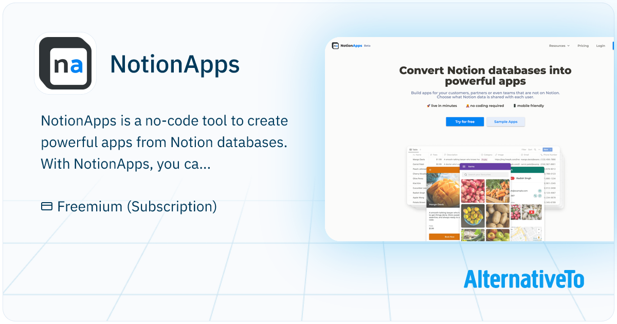 NotionApps: Build powerful apps from Notion Databases, without coding ...