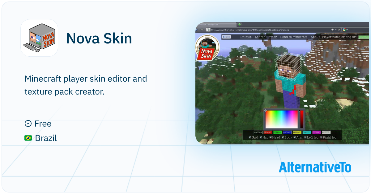 Nova Skin: Minecraft player skin editor and texture pack | AlternativeTo